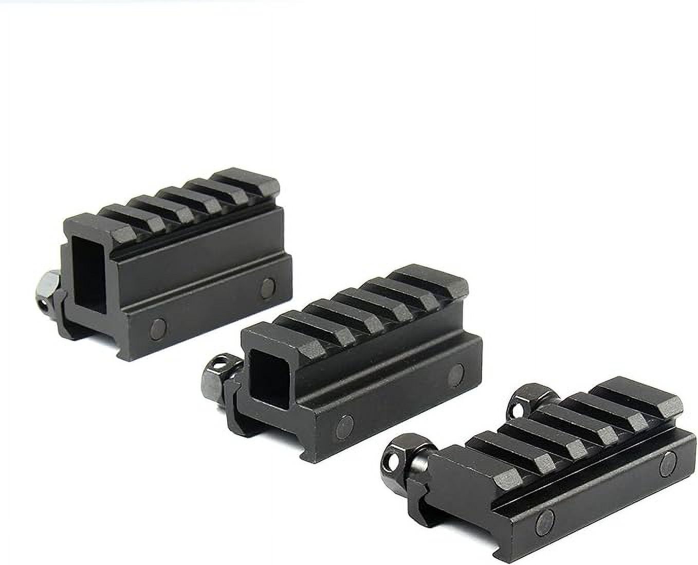 TACFUN 3 Pack 1" High & 0.75" Medium & 0.5" Low Riser 5 Slot 20mm See ...