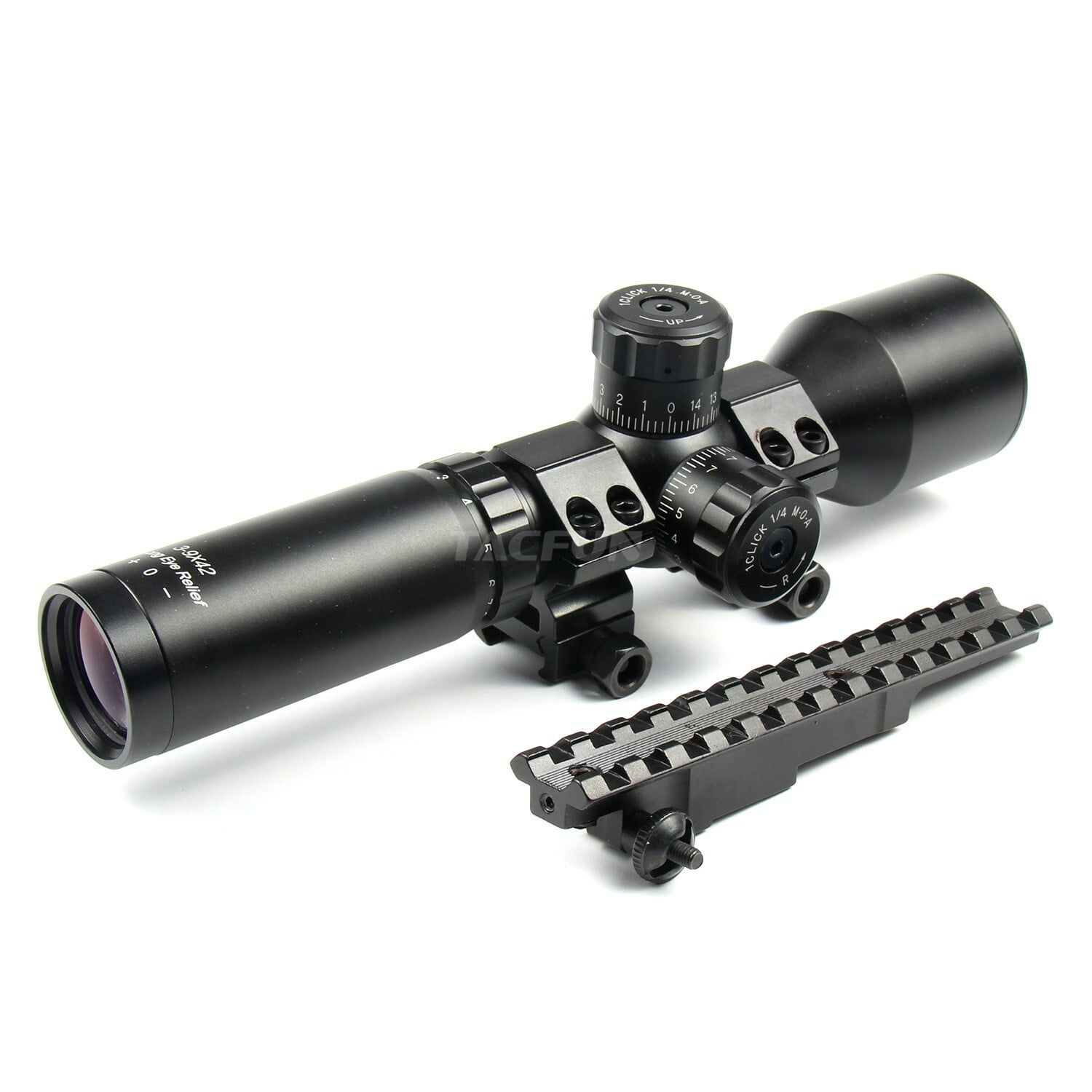TACFUN Mosin Nagant 3-9x42 Long Eye Relief Scope /w Ring Mount +Mauser ...