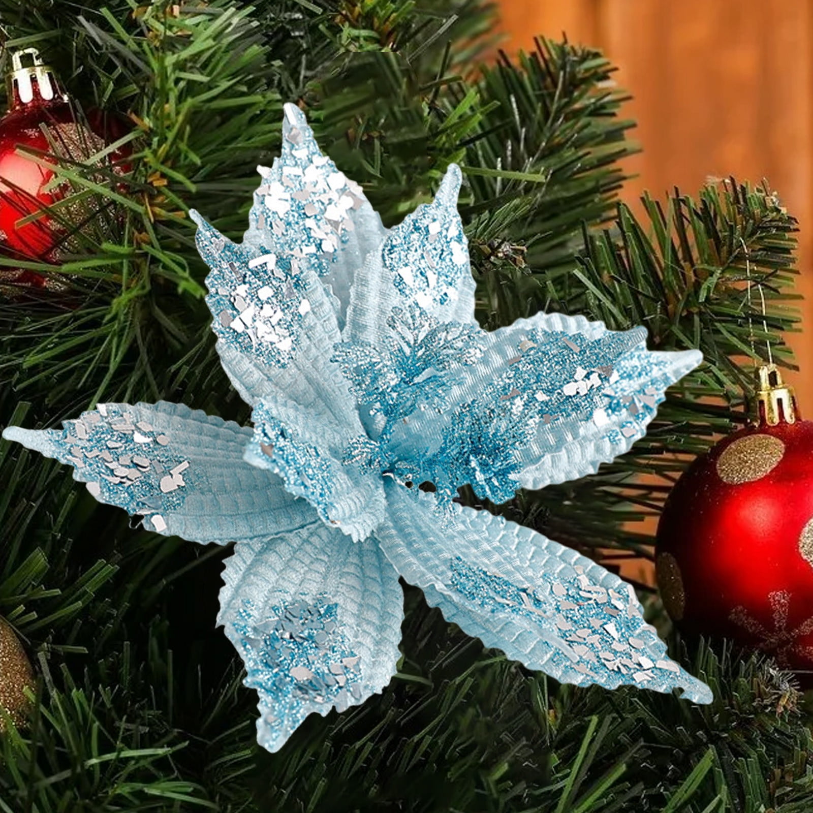 TACILIP Christmas Glitter Magnolia Magnolia with Stems Christmas Tree ...