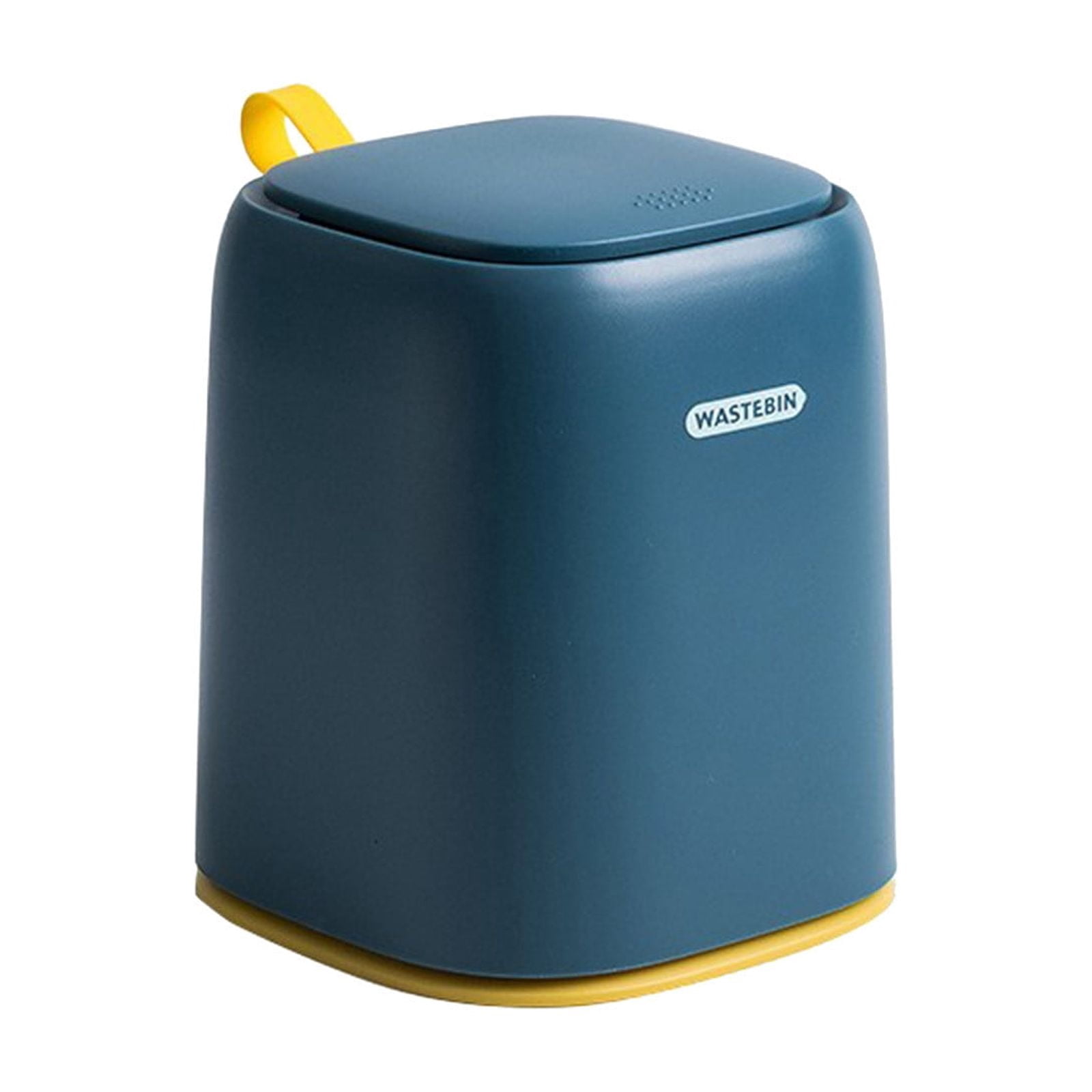 TACILIP Desktop Wastebasket Push Lid Waterproofing Wastebasket Mini ...