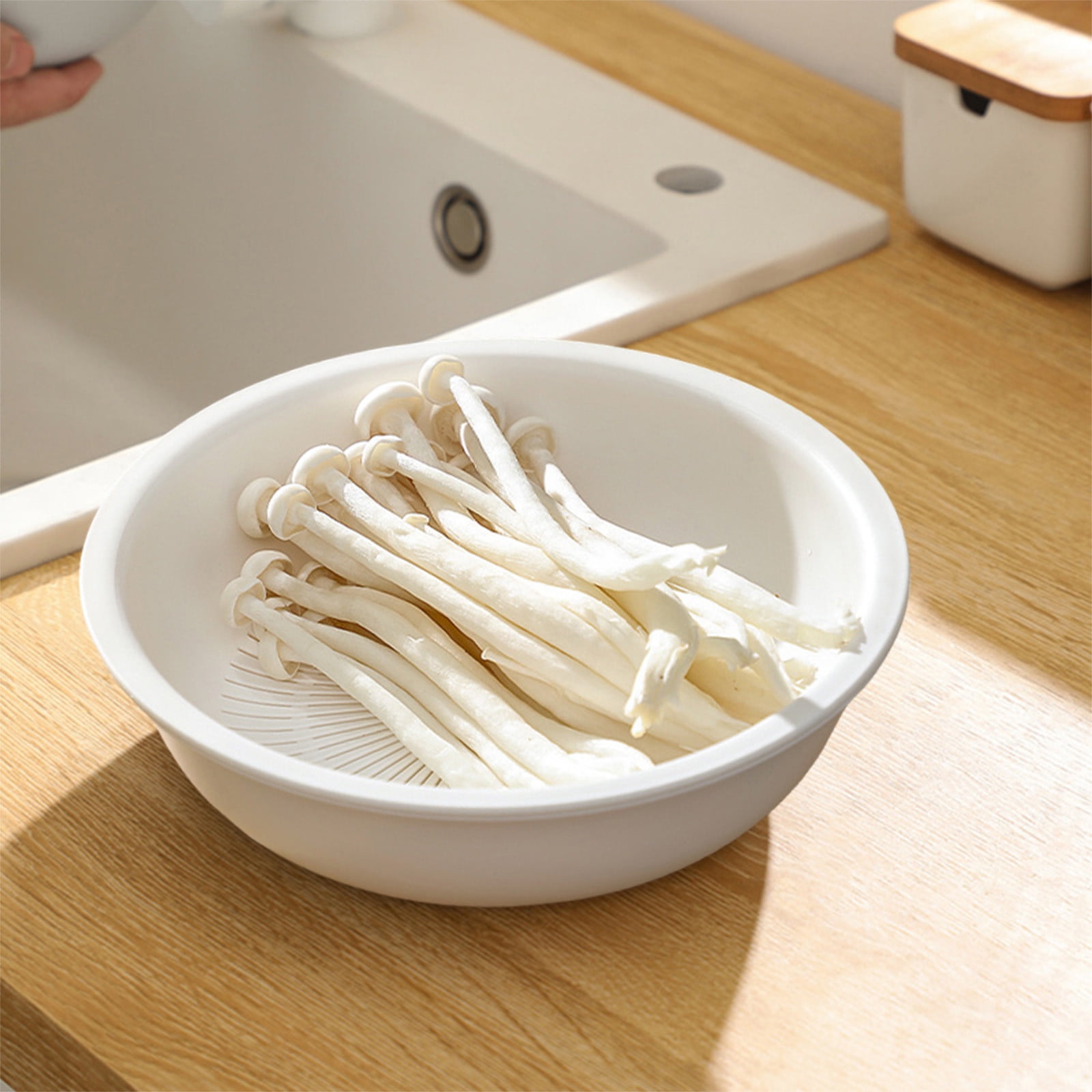 TACILIP Kitchen Organizer Basket Food Safe Plastic Drainer Space Saving ...