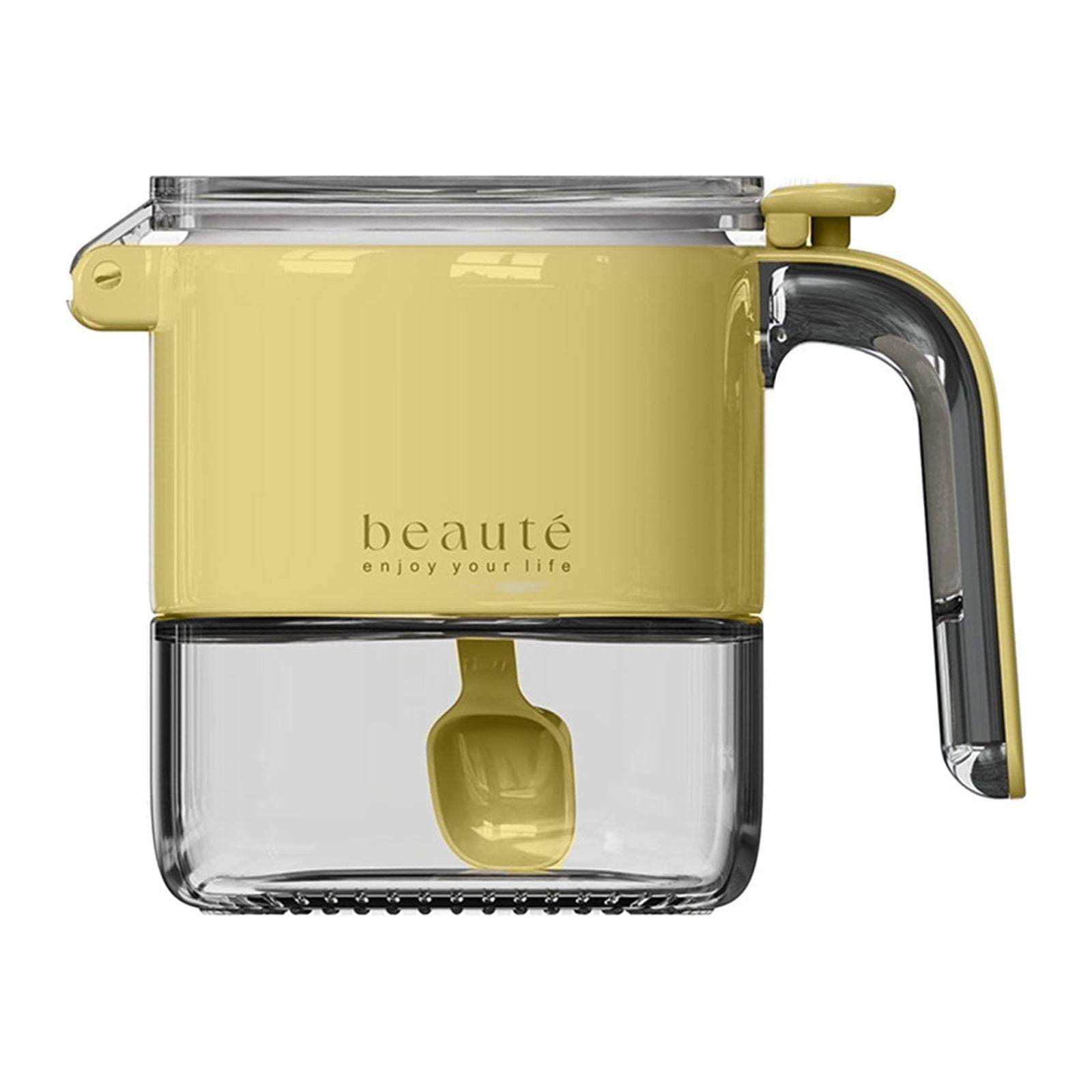 TACILIP Kitchen Utensils, Glass Spice Jars,Spice Containers with Spoons ...