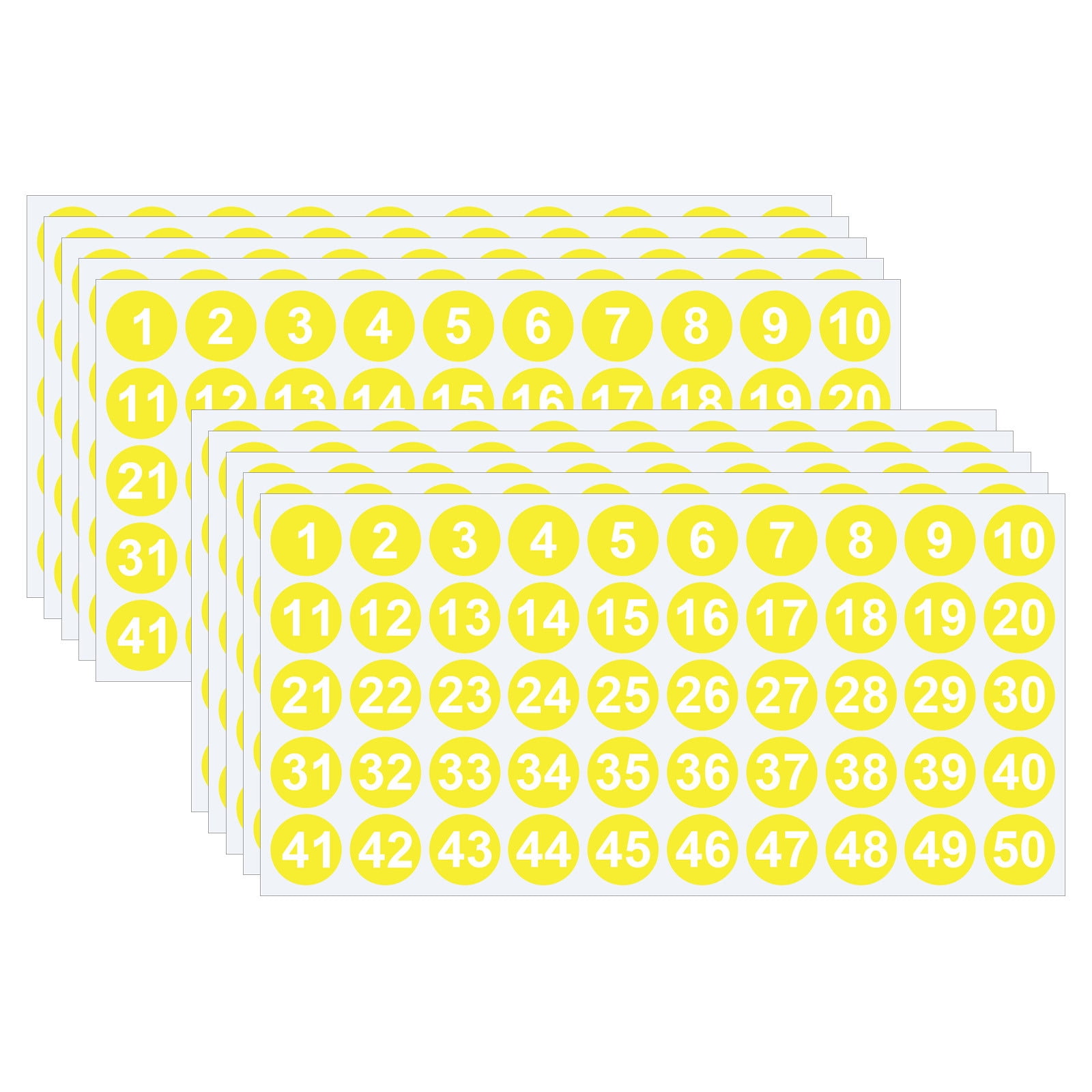 TACILIP Office Supplies, 1 Inch 1 To 50 Number Combination Stickers 10 ...