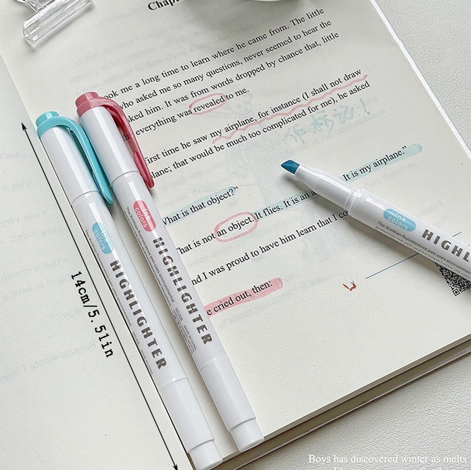 TACILIP Office Supplies, Double-ended High-light Pen Marking Key Pen ...