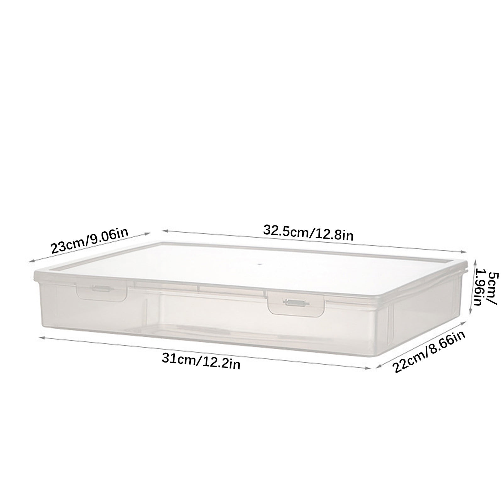 TACILIP Transparent Desktop File Storage Box Plastic Office Student ...