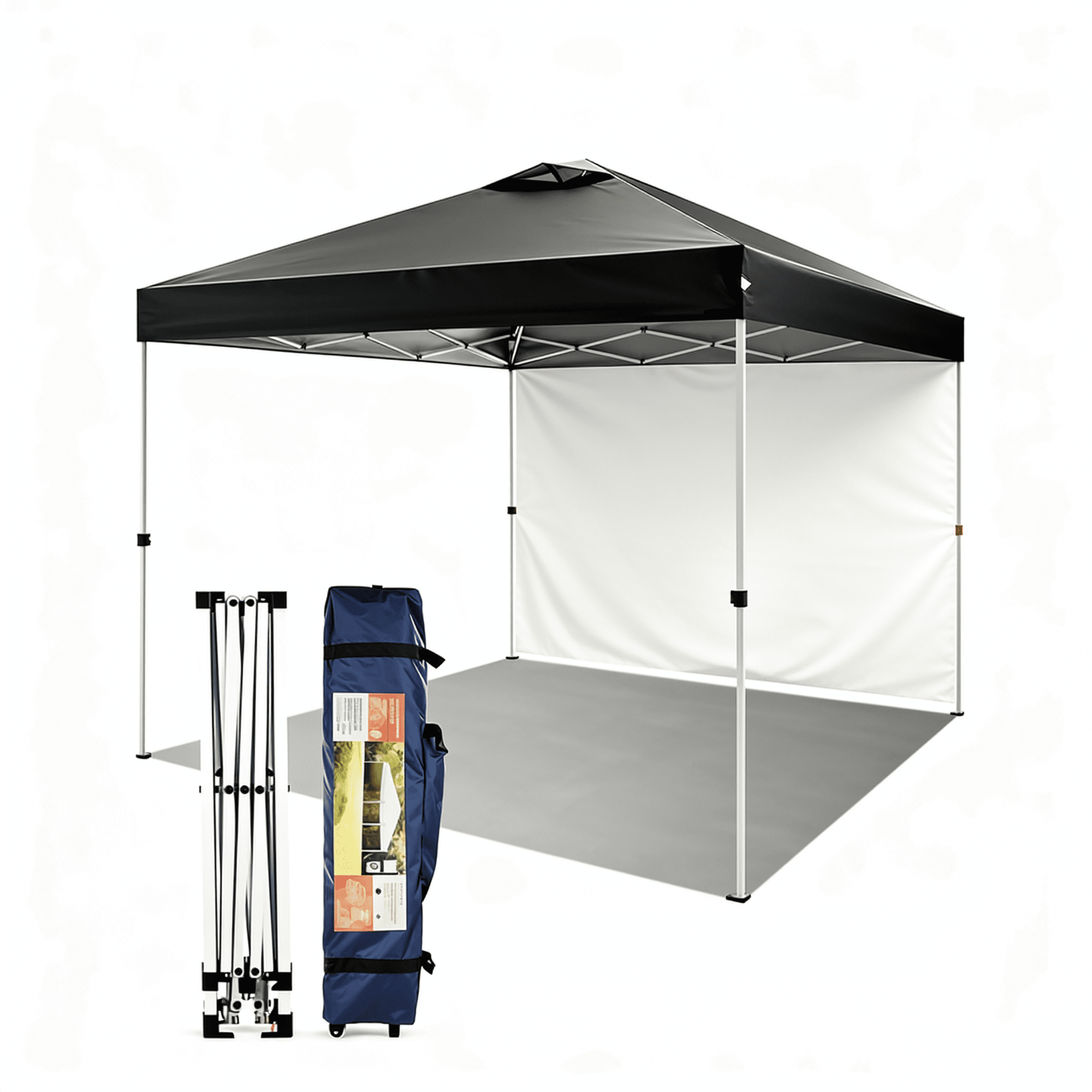 TACKLIFE 10'x10'Pop Up Canopy Tent,One Person Set-up Canopy with ...