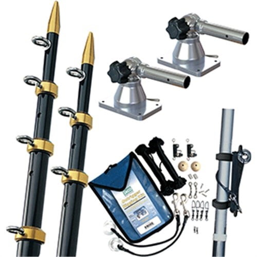 TACO Grand Slam 170 Outrigger Kit w/Black & Gold Outriggers, (2) 170 ...