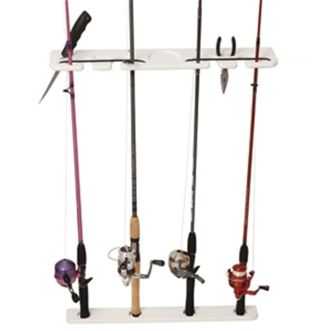TACO Marine P03-074W 4-Rod Deluxe Pontoon Rod Rack - White - Walmart.com