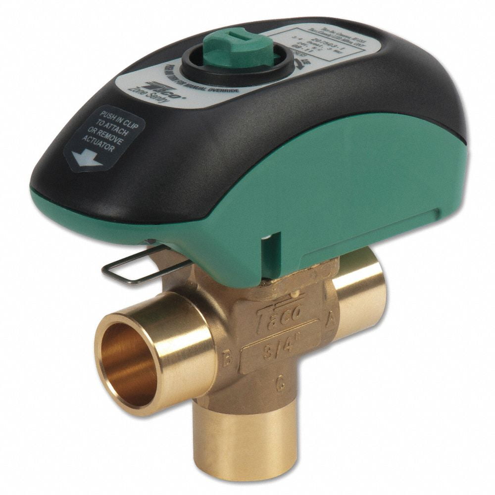 Taco Motorized Zone Valve,NC,Brass,1 in Sweat Z100C3-2 - Walmart.com