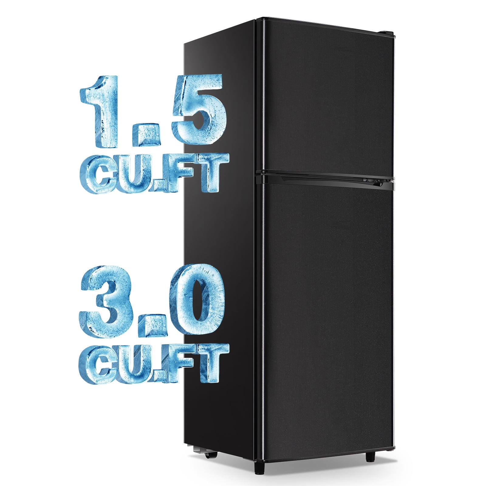 TACOOL 4.5 Cu.ft Double Door Mini Fridge with Top Freezer Compact ...