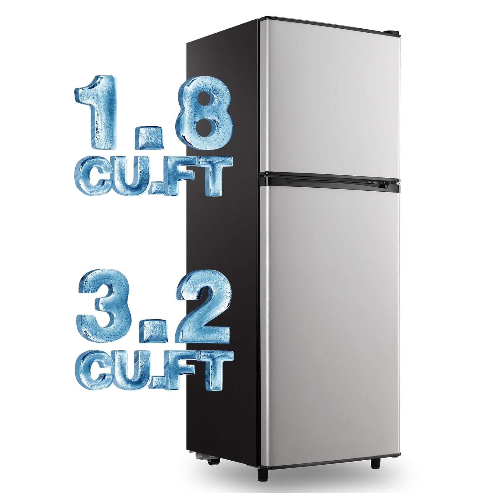 TACOOL Mini Fridge with Freezer 5.0Cu.ft Two Door Small Compact ...