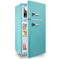 Tacool Retro Mini Fridge, 3.5 Cu.Ft, Double Door, Adjustable Temp ...