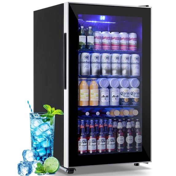 TACOOL Small Beverage Cooler with Touch Screen Control 130 Can Beverage ...