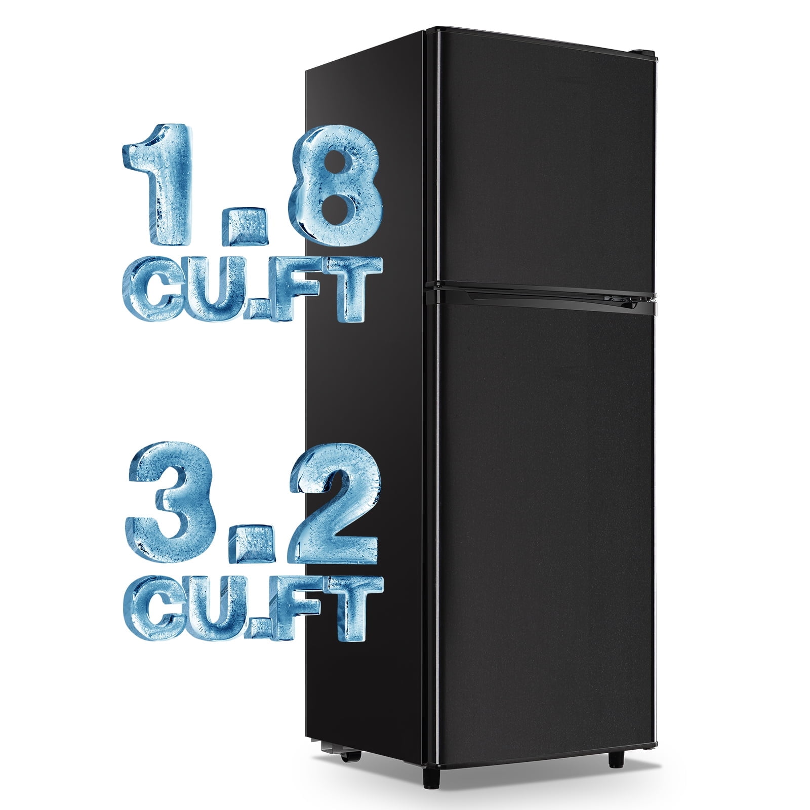 TACOOL Small Mini Fridge with Freezer 5.0Cu.ft Two Door Compact Refrigerator, Low Noise, Energy ...