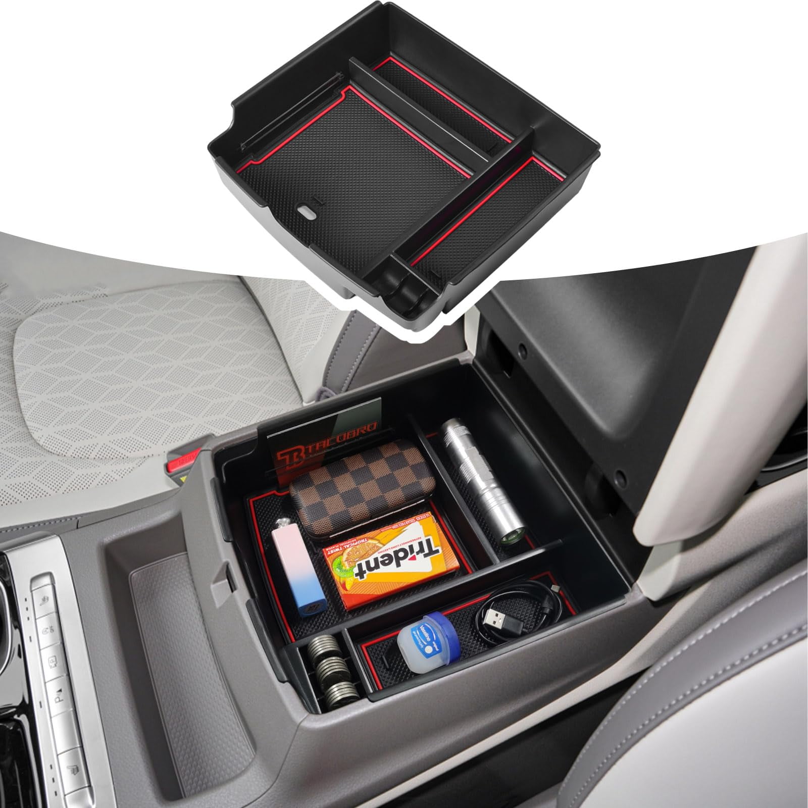 TACORBO Center Console Organizer CM31 Compatible with Kia Carnival 2024 2023 2022 Accessories ...