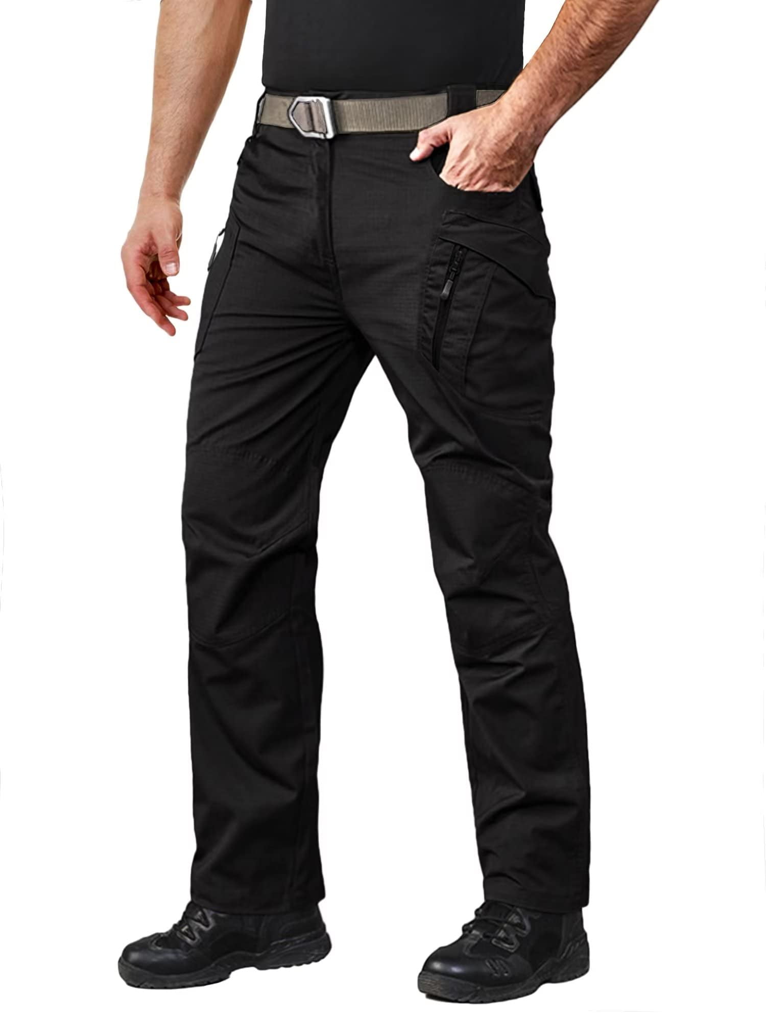 TACVASEN Men's Rip Stop Cargo Pants Lightweight Work Hiking Pants with ...