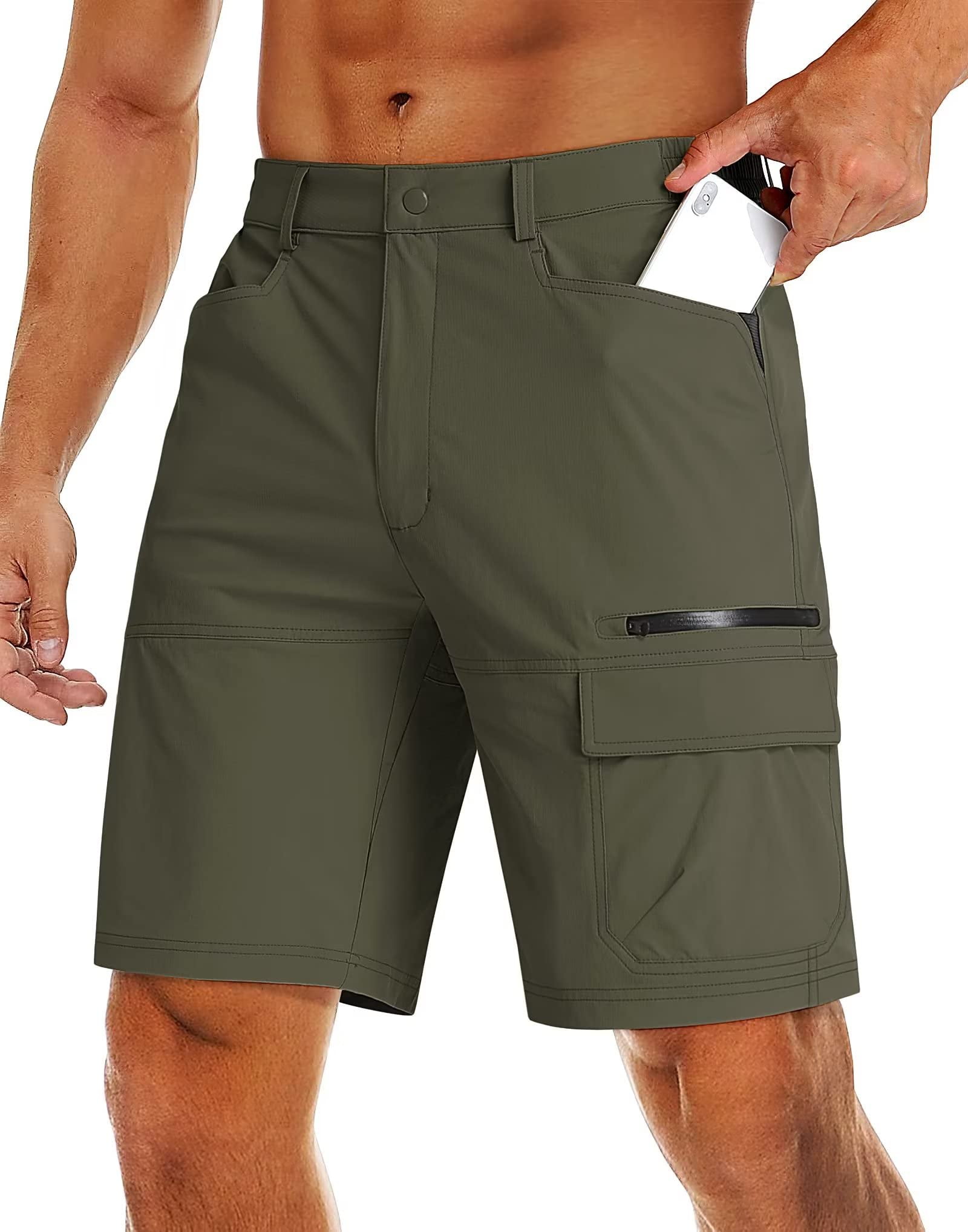 TACVASEN Mens Cargo Pants Hiking Stylish Design Zipper Pocket Belt Loop ...