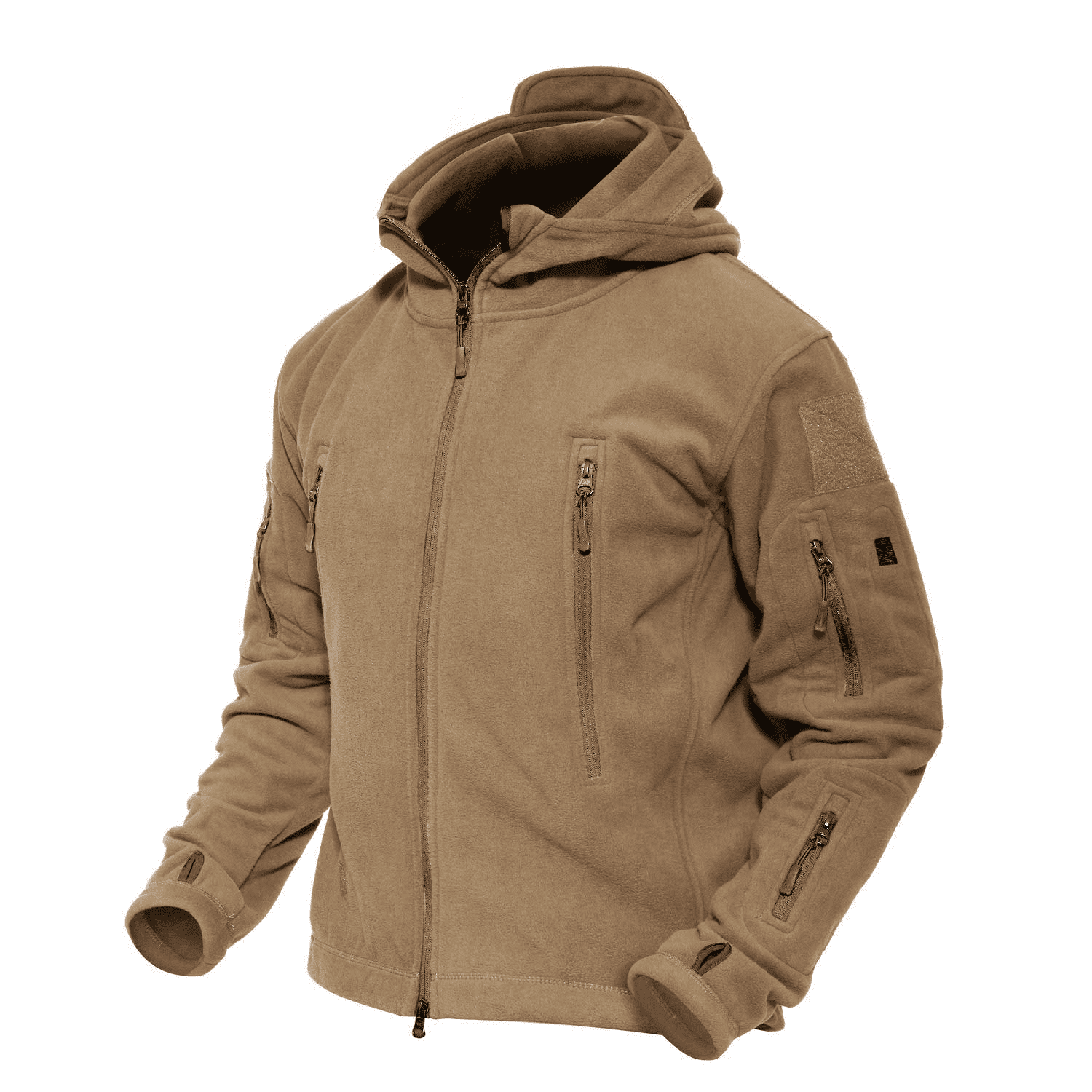 TACVASEN Men's Windproof Hooded Fleece Jacket, Outdoor Climbing Warm ...