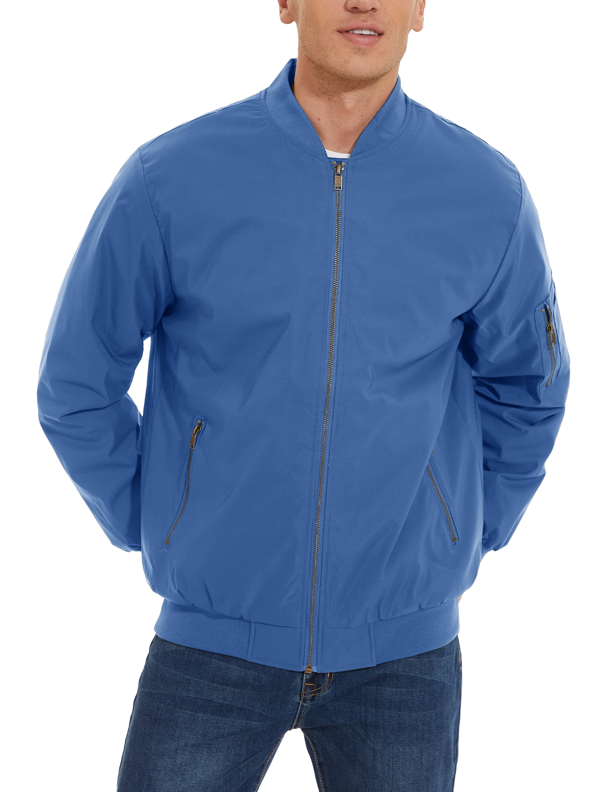 TACVASEN Mens Jackets Zip up Hiking Elastic Cuffs Polyester Thick ...