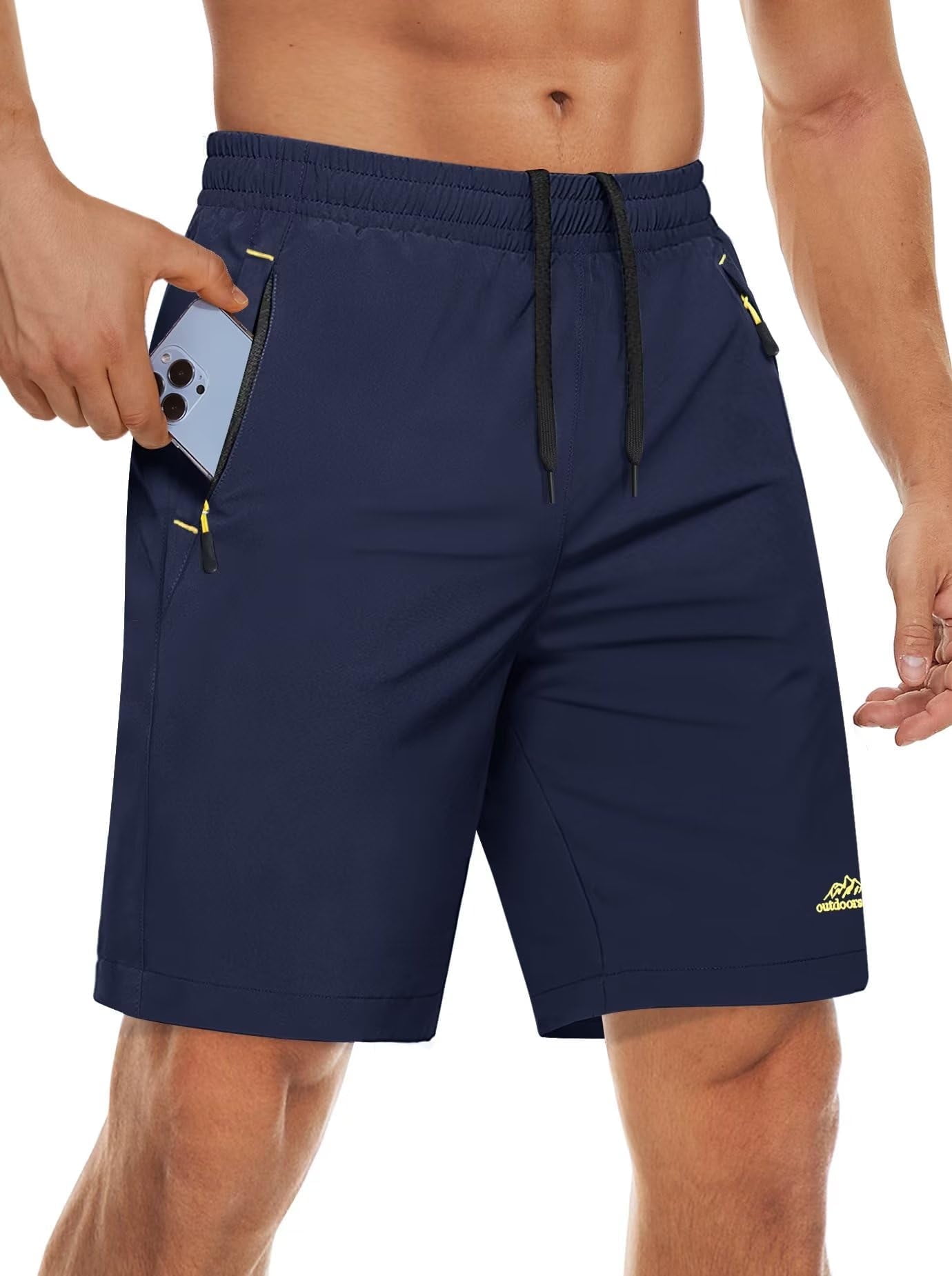 TACVASEN Mens Shorts Workout Quick Dry Athletic Shorts with Zipper ...