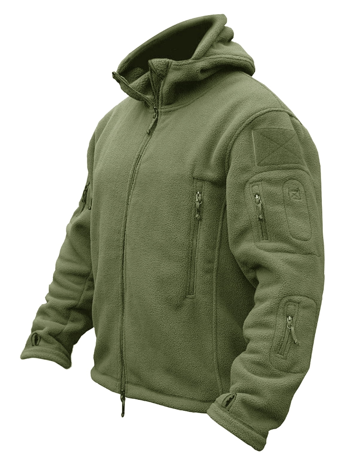 TACVASEN Mens Soft Winter Fleece Jacket Camping Coat Green S - Walmart.com