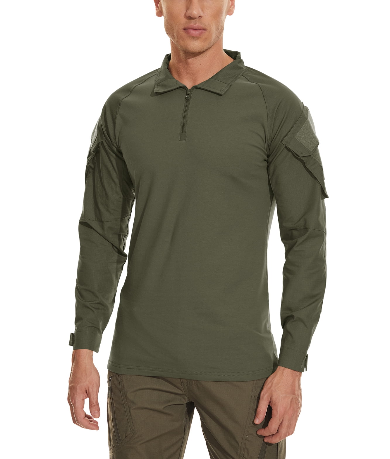 TACVASEN Mens Spring Comfortable Pullover Workout Shirt Army Green S ...