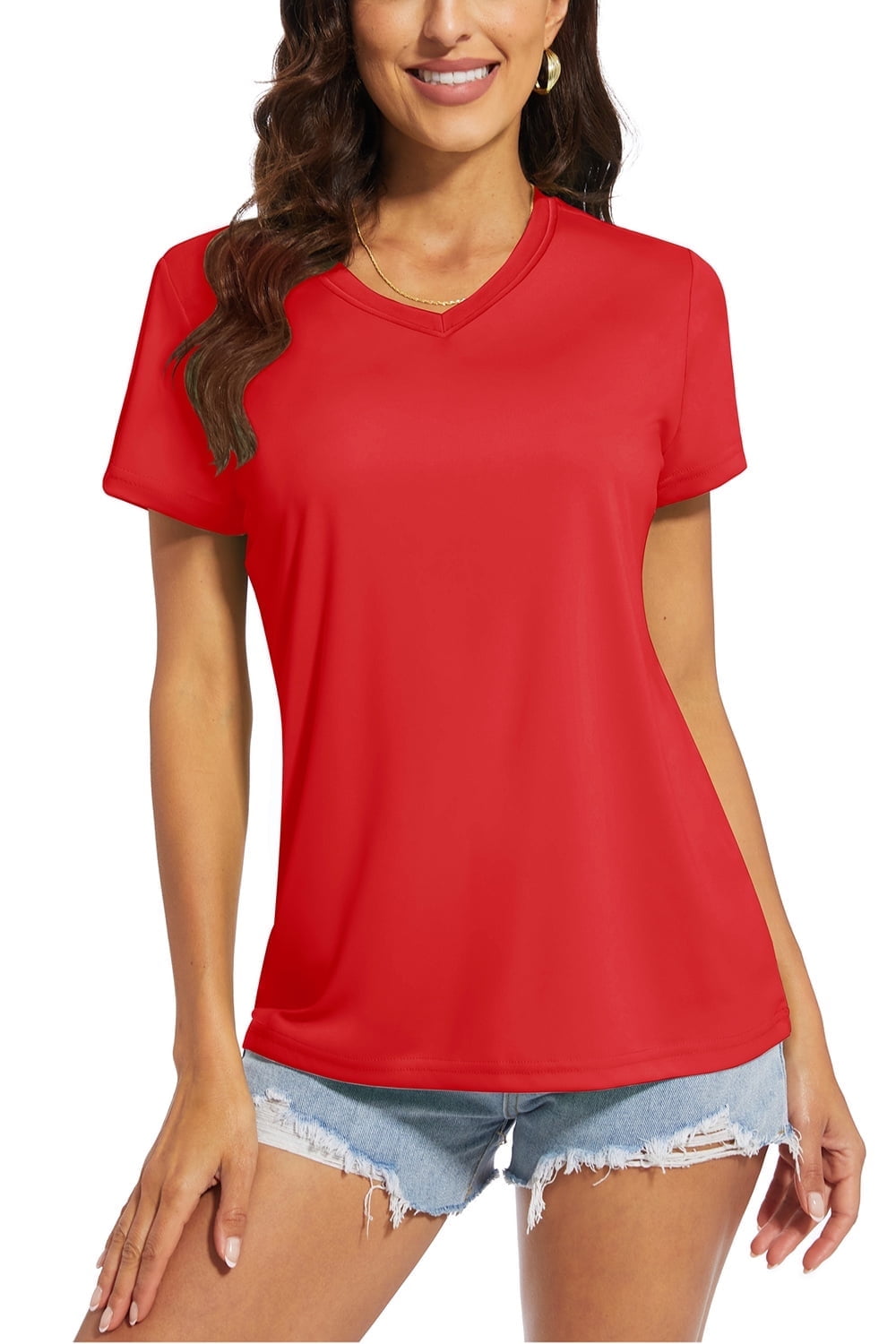TACVASEN Women's T-Shirts Sun Protection Shirts Quick Dry Outdoor ...