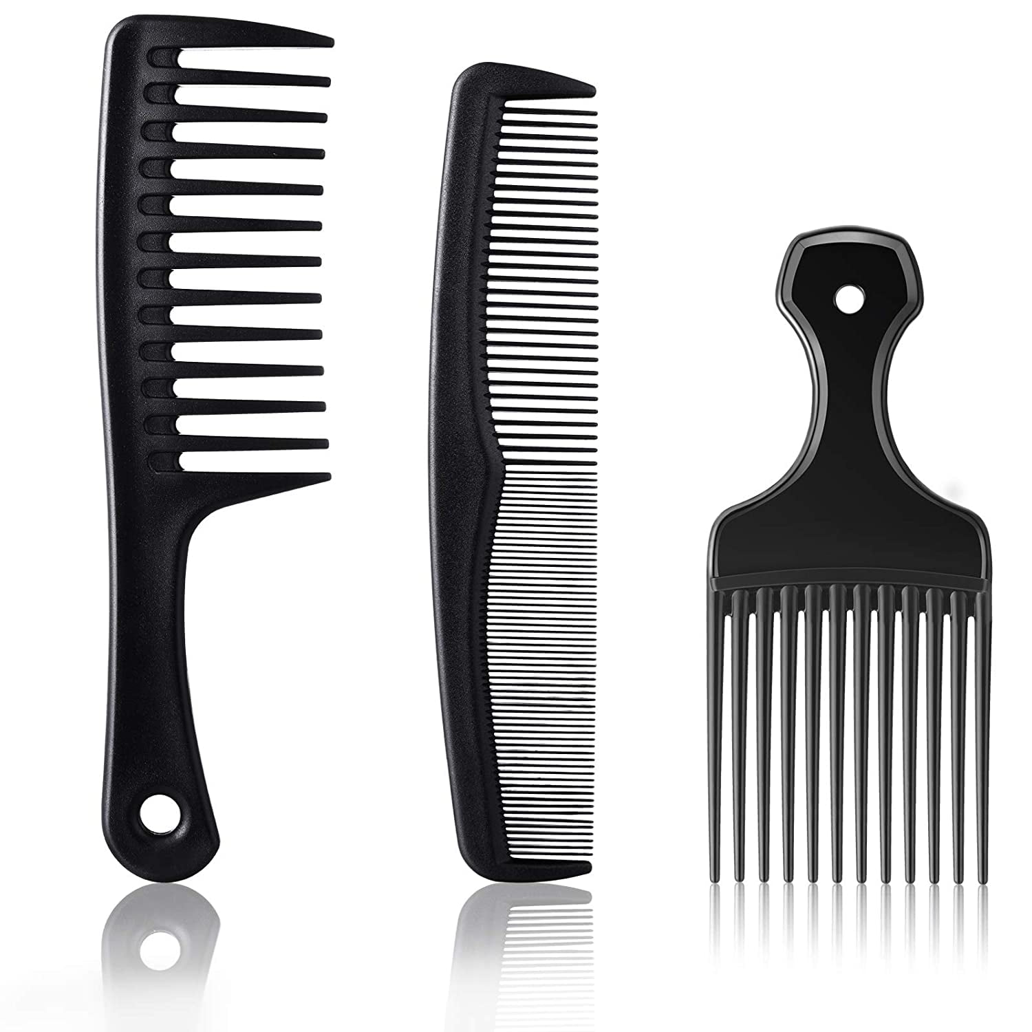 TACYKIBD 3 Pieces Wide-Tooth Comb Detangling Shower Comb Set, Wide ...