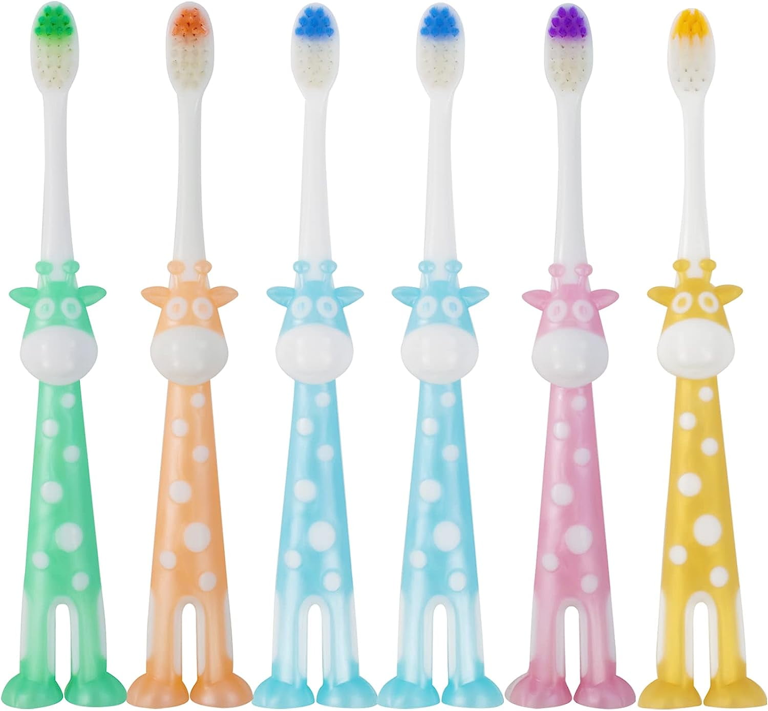 TACYKIBD 6 Packs Kids Toothbrushes, Soft Bristle Toddler Toothbrush ...