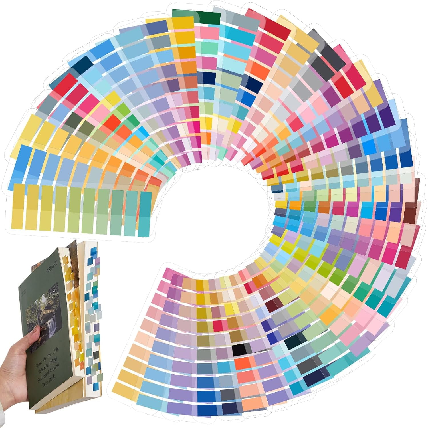 ‎TACYKIBD 8000 Pcs Sticky Tabs for Books Transparent Sticky Notes Multi ...