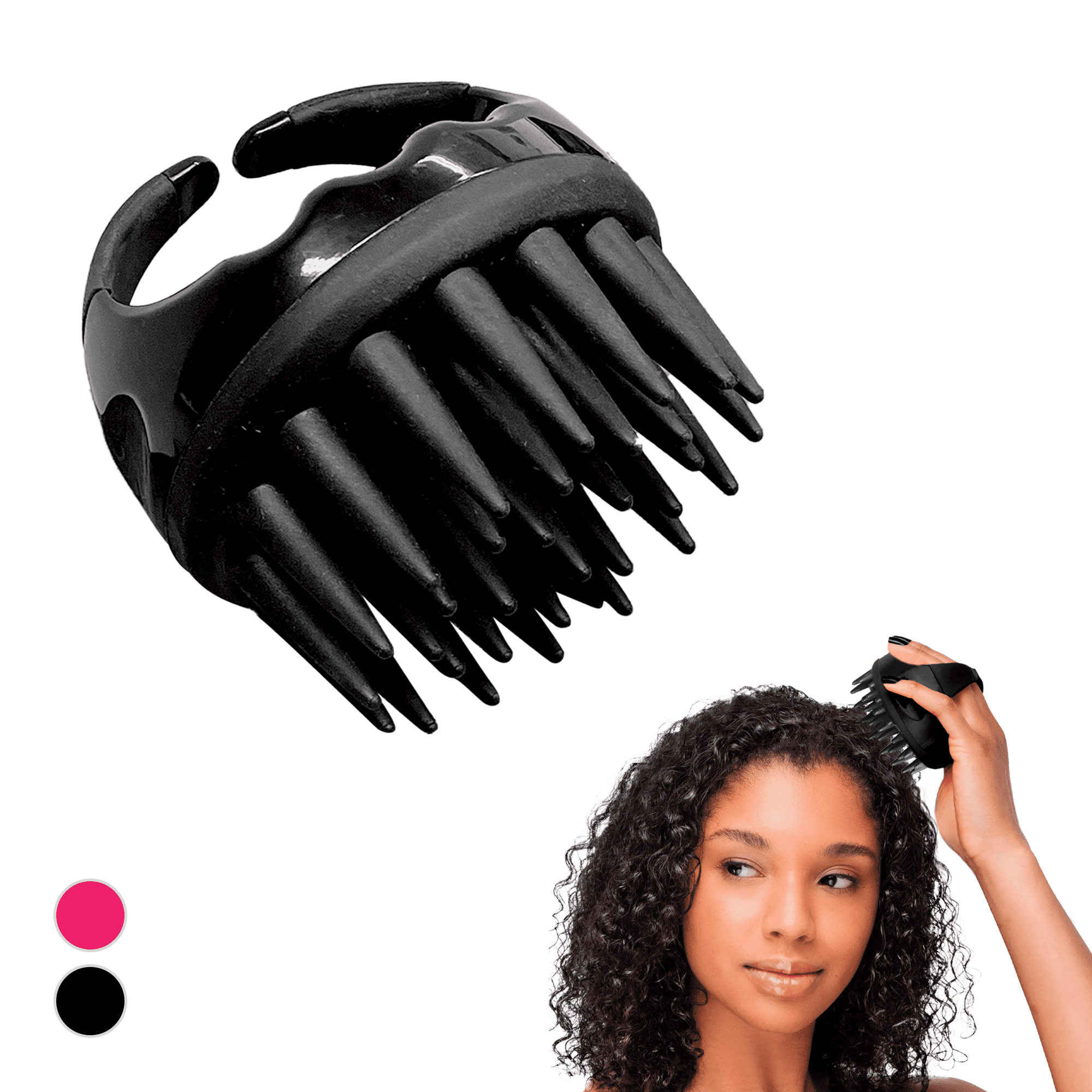 TADA Beauty Scalp Massager Hair Shampoo Brush Shower Long Bristle Scalp ...