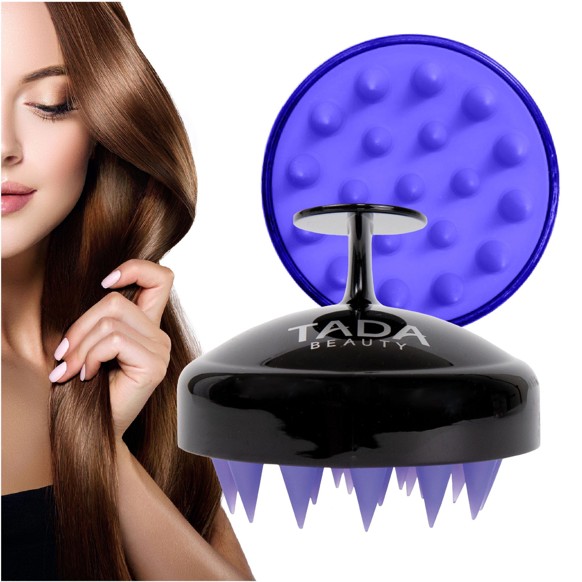 TADA Beauty Scalp Massager Hair Shampoo Brush Shower Soft Silicone ...