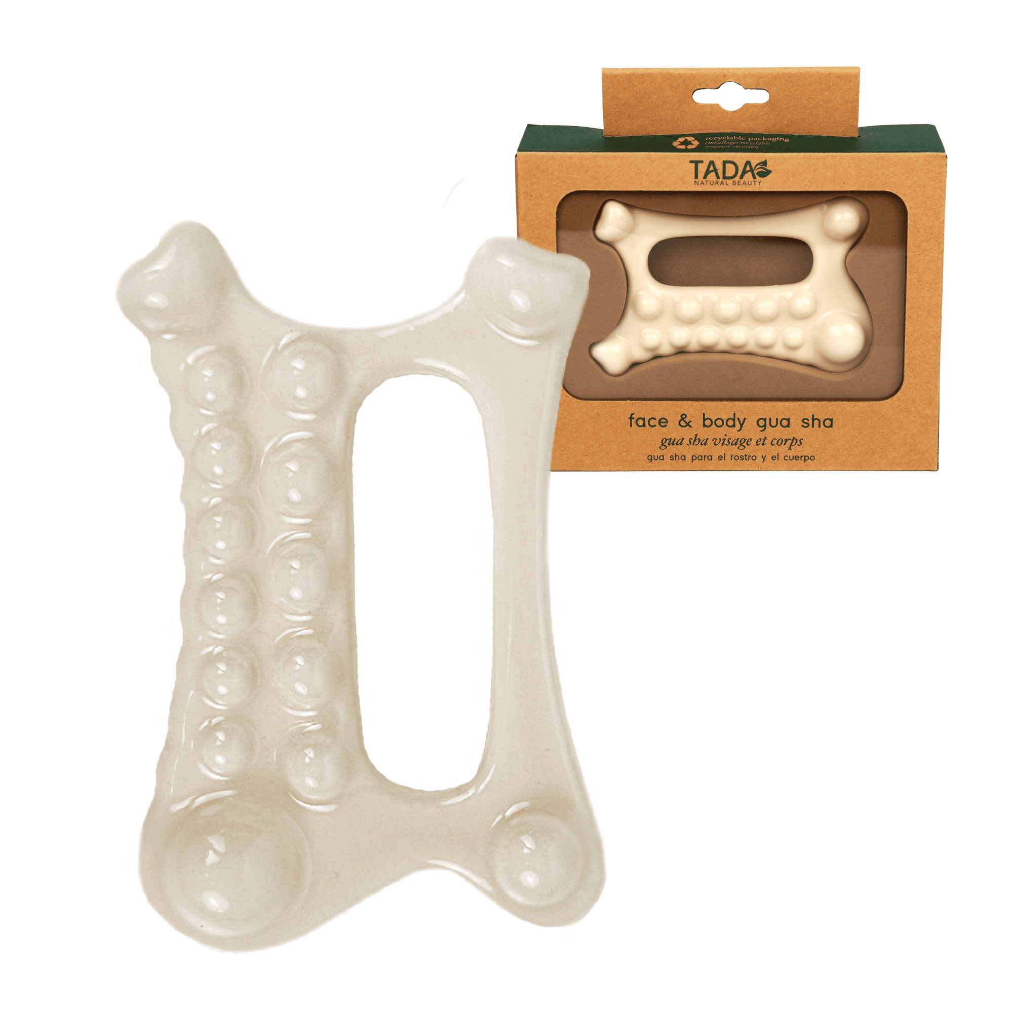 TADA Natural Beauty Ceramic Gua Sha Facial Tools Guasha for Face and ...