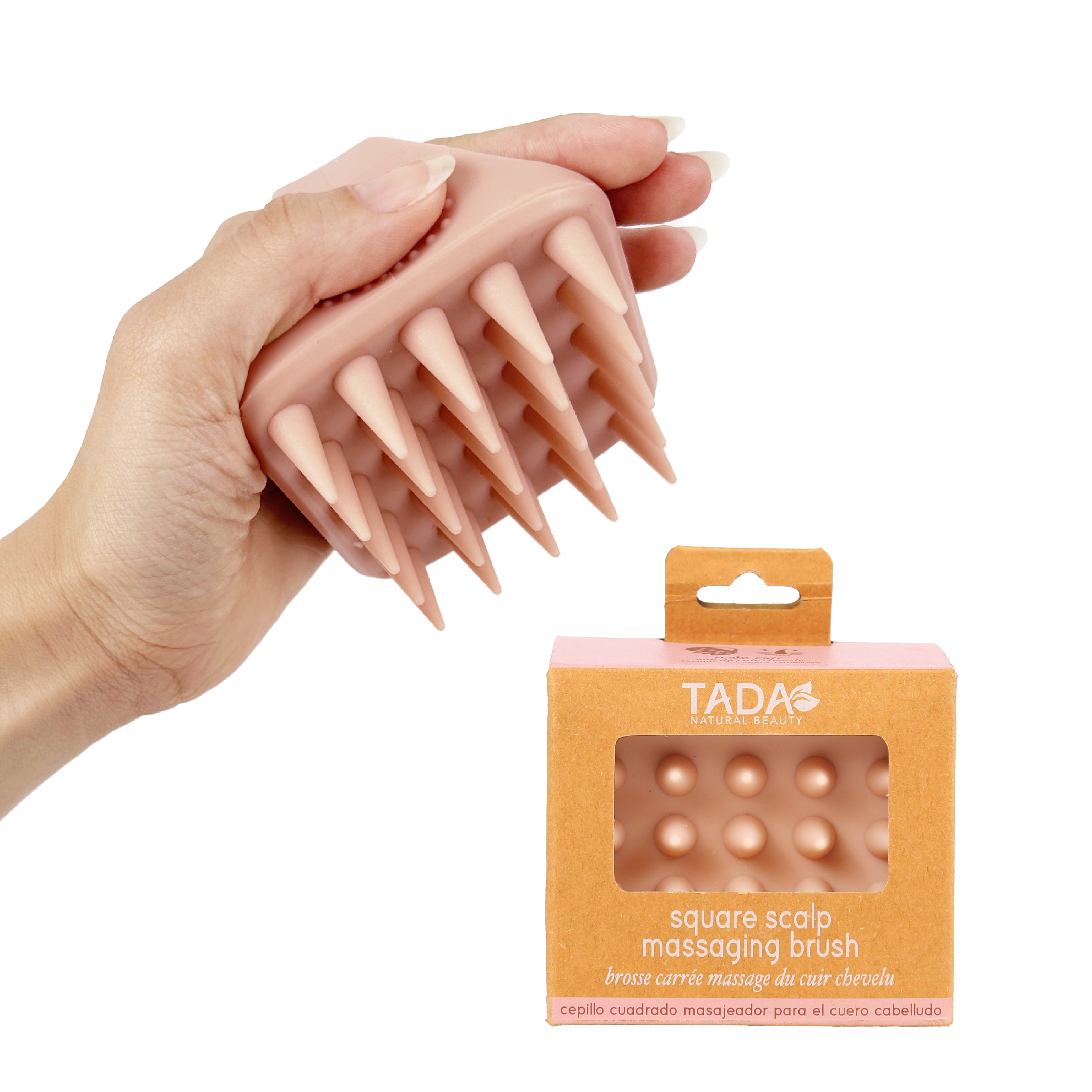 TADA Natural Beauty Full Silicone Scalp Scrubber with Soft Silicone ...