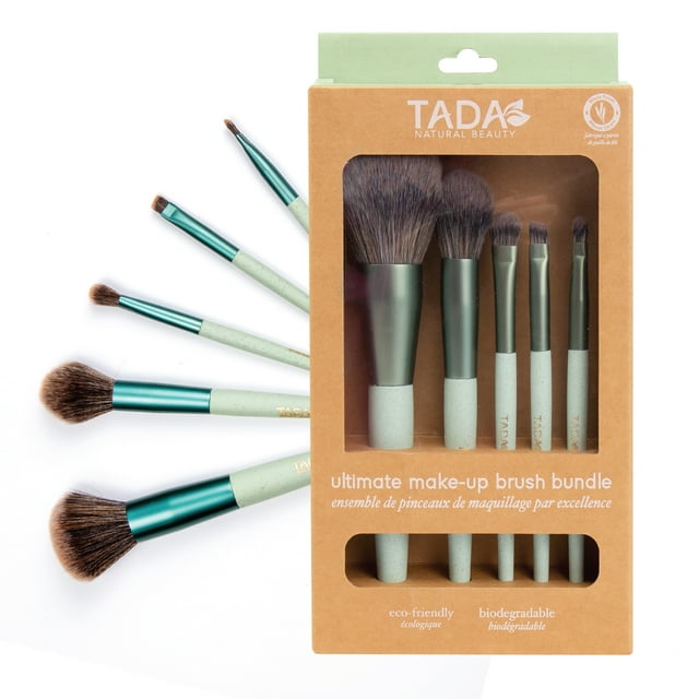 TADA Natural Beauty Makeup Brush Set 5Pcs Makeup Brushes Setting Loose ...