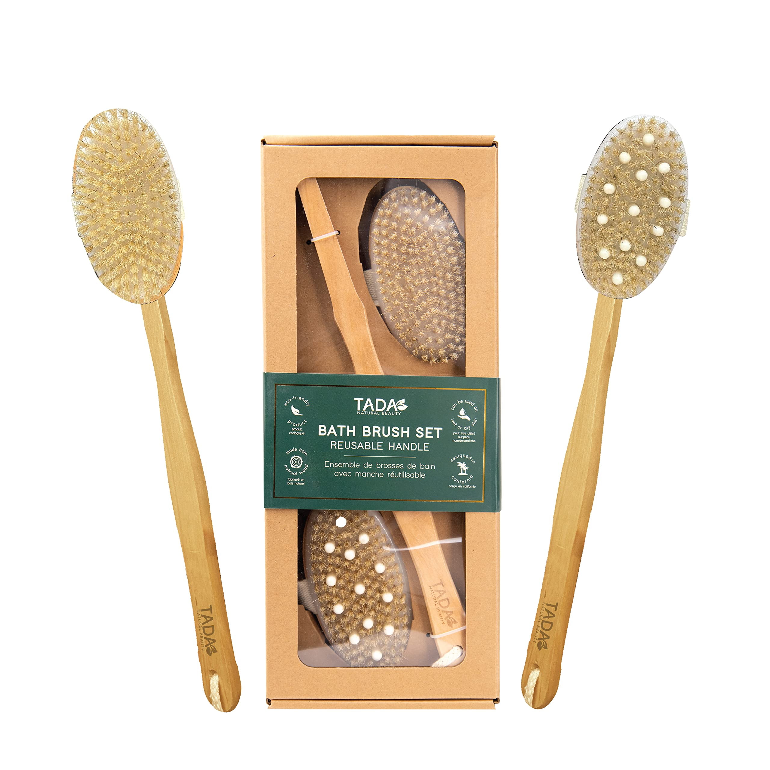 TADA Relaxation Spa Gift Basket - Natural Beauty Body Brush Set for ...