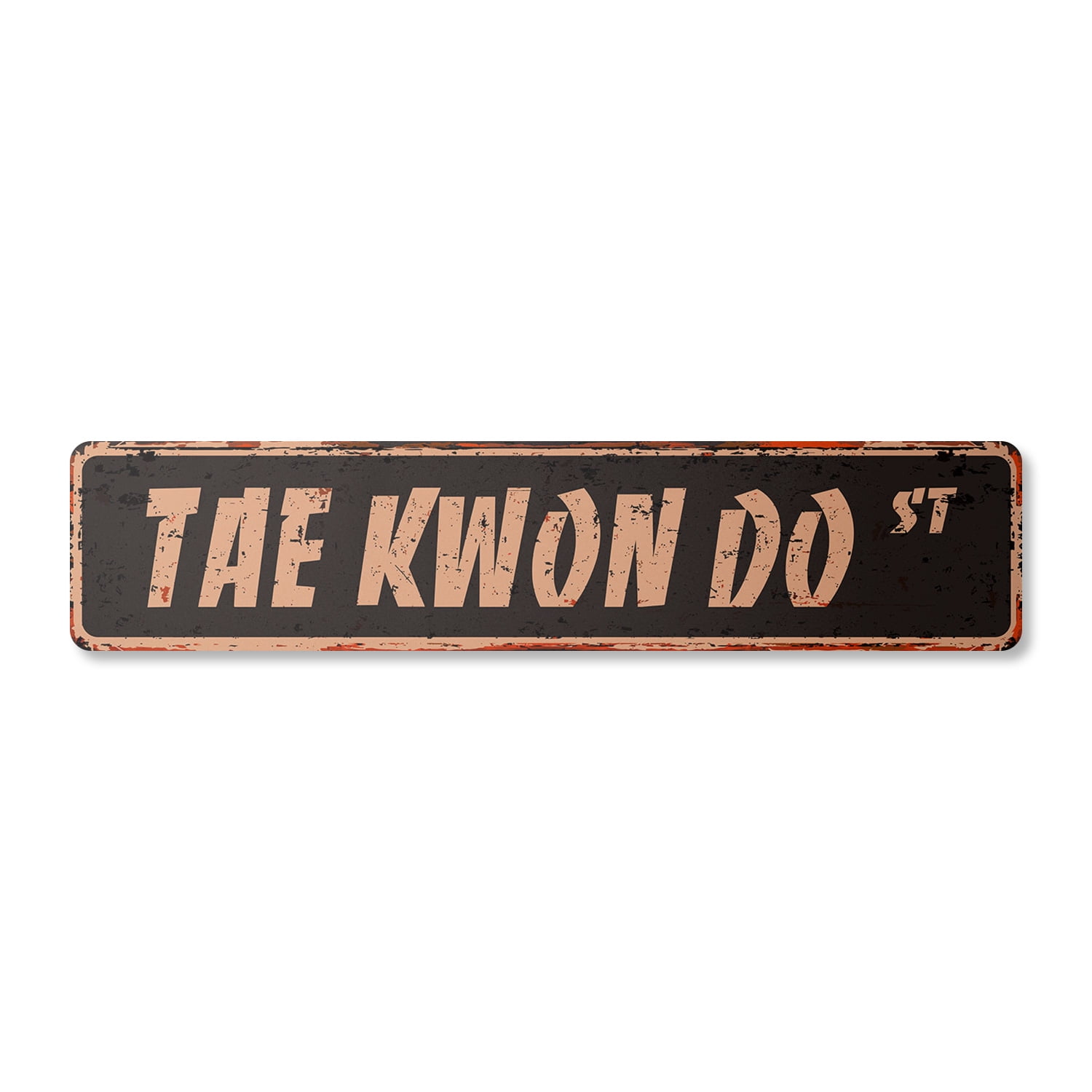 TAE KWON DO Vintage Plastic Street Sign karate martial arts instructor ...