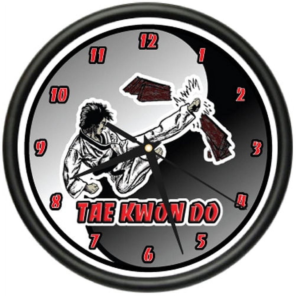 TAE KWON DO Wall Clock martial arts black belt gift - Walmart.com