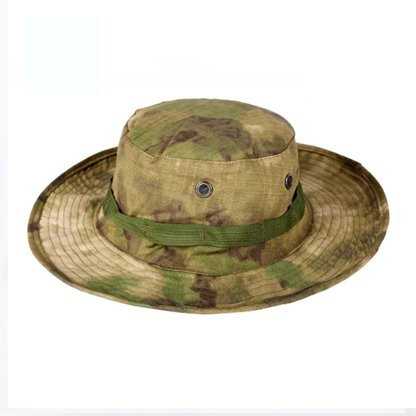 Xfvqtps Mens Sun Hats Camouflage Adjustable Drawstring Wide Brim ...