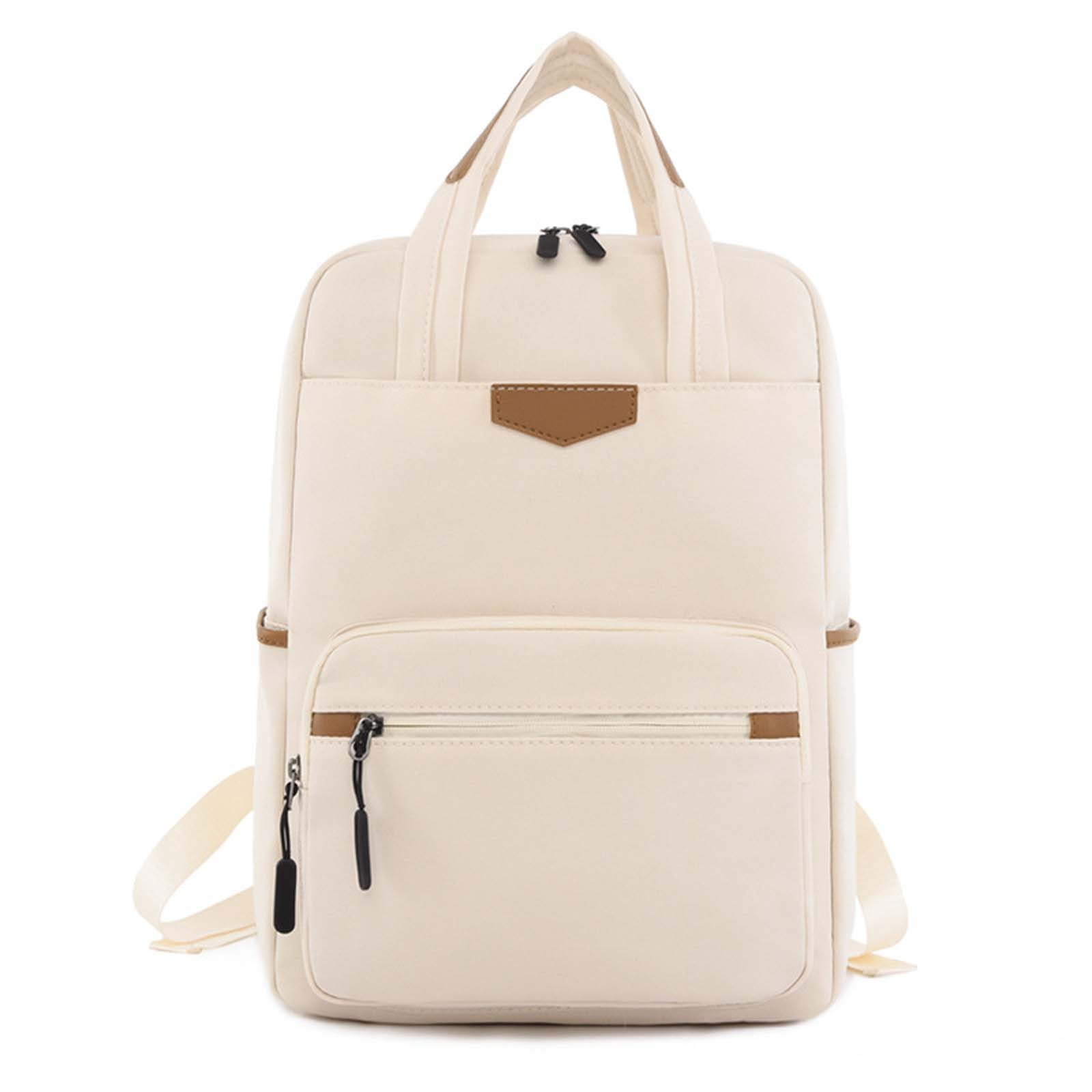 Xfvqtps Womens Backpack Solid Color Simplicity Multi Compartment ...