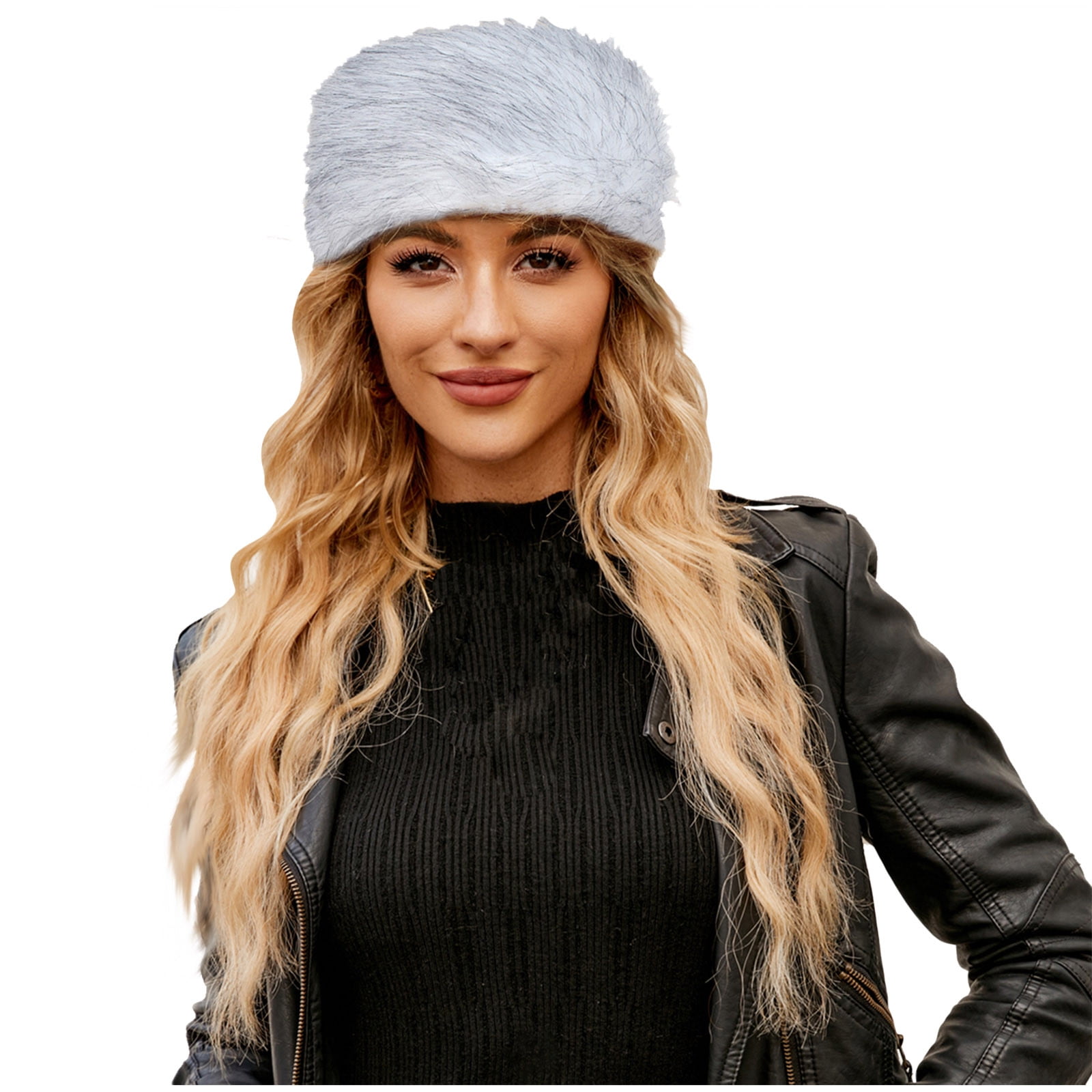 Xfvqtps Womens Basin Hat Faux Fur Siberian Vintage Simplicity Thick ...