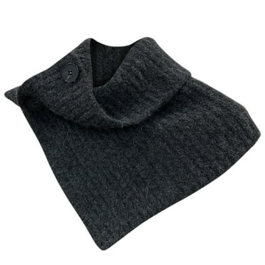 Black Faux Fur Infinity Neck Warmer Winter Scarf - Walmart.com