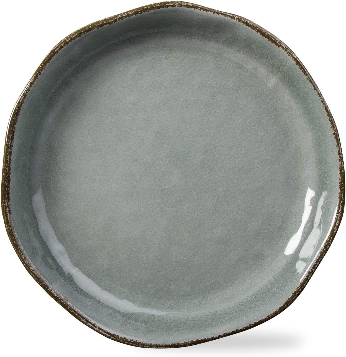 TAG 16"x16" Veranda Cracked Glazed Solid Wavy Edge Melamine Plastic ...