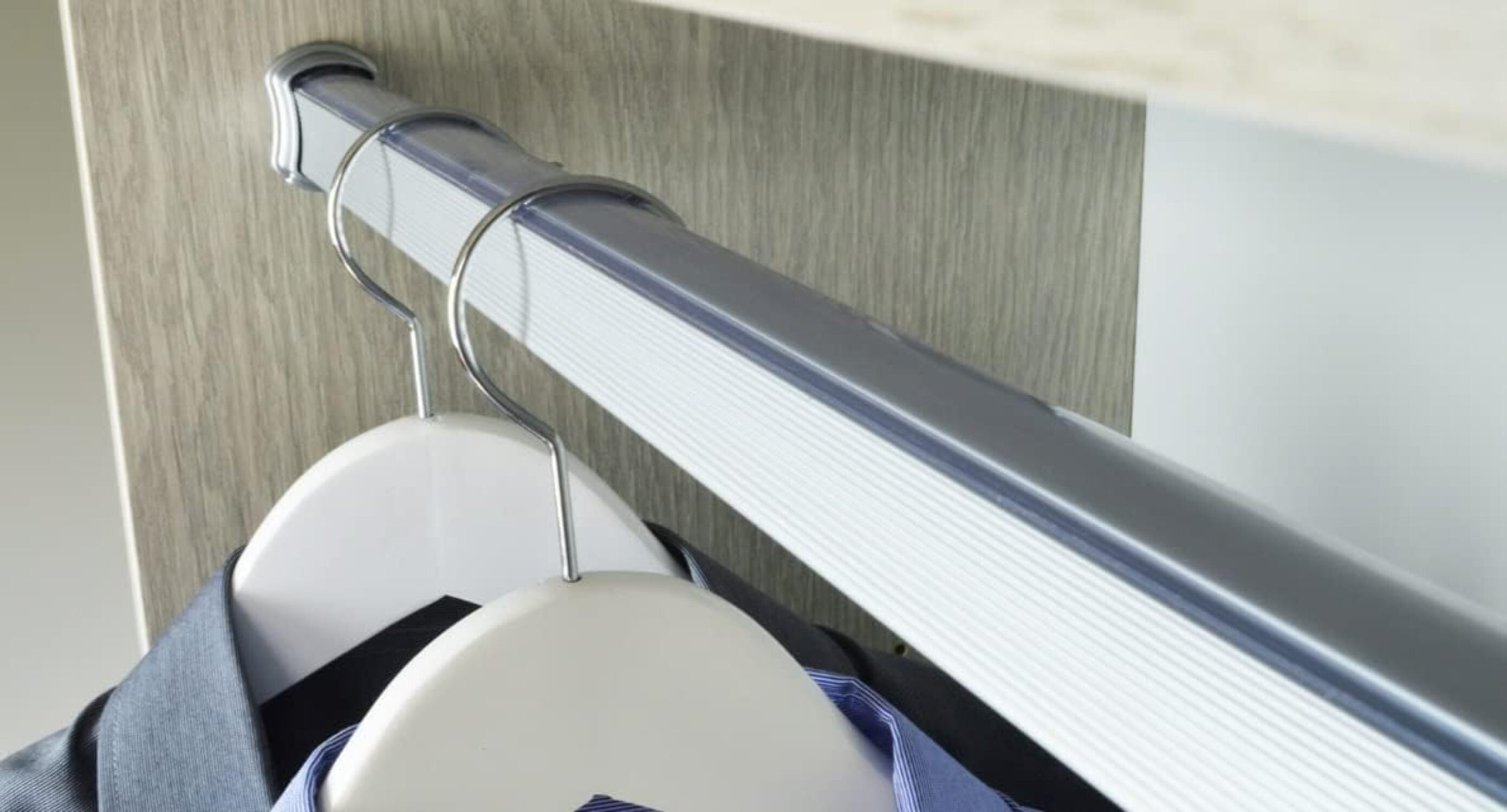 TAG Hardware Premium Concave Wardrobe Closet Rod with End Supports and ...