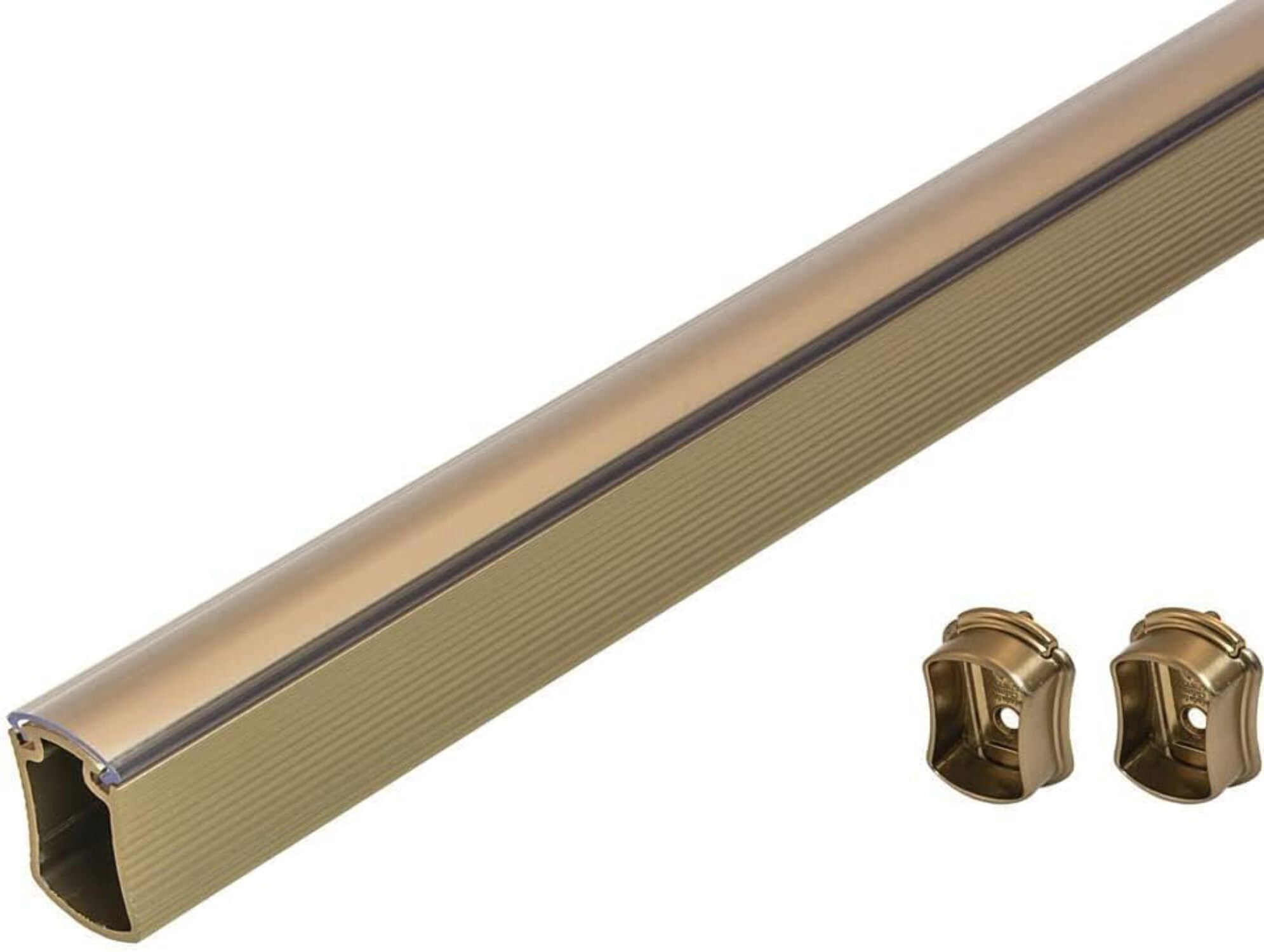 TAG Hardware Premium Concave Wardrobe Closet Rod with End Supports and ...