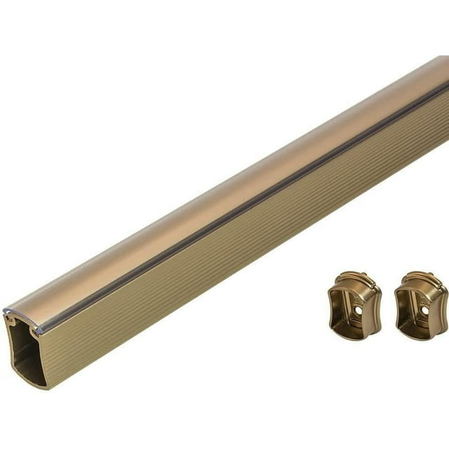 TAG Hardware Premium Wardrobe Closet Rod Concave Shape with End ...