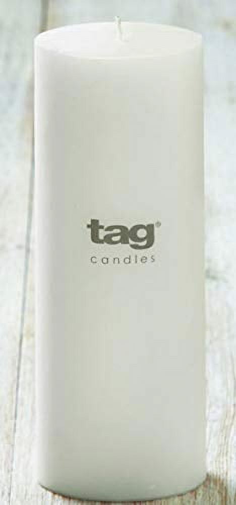 TAG Pillar Candle, White - 3 x 8" - Walmart.com