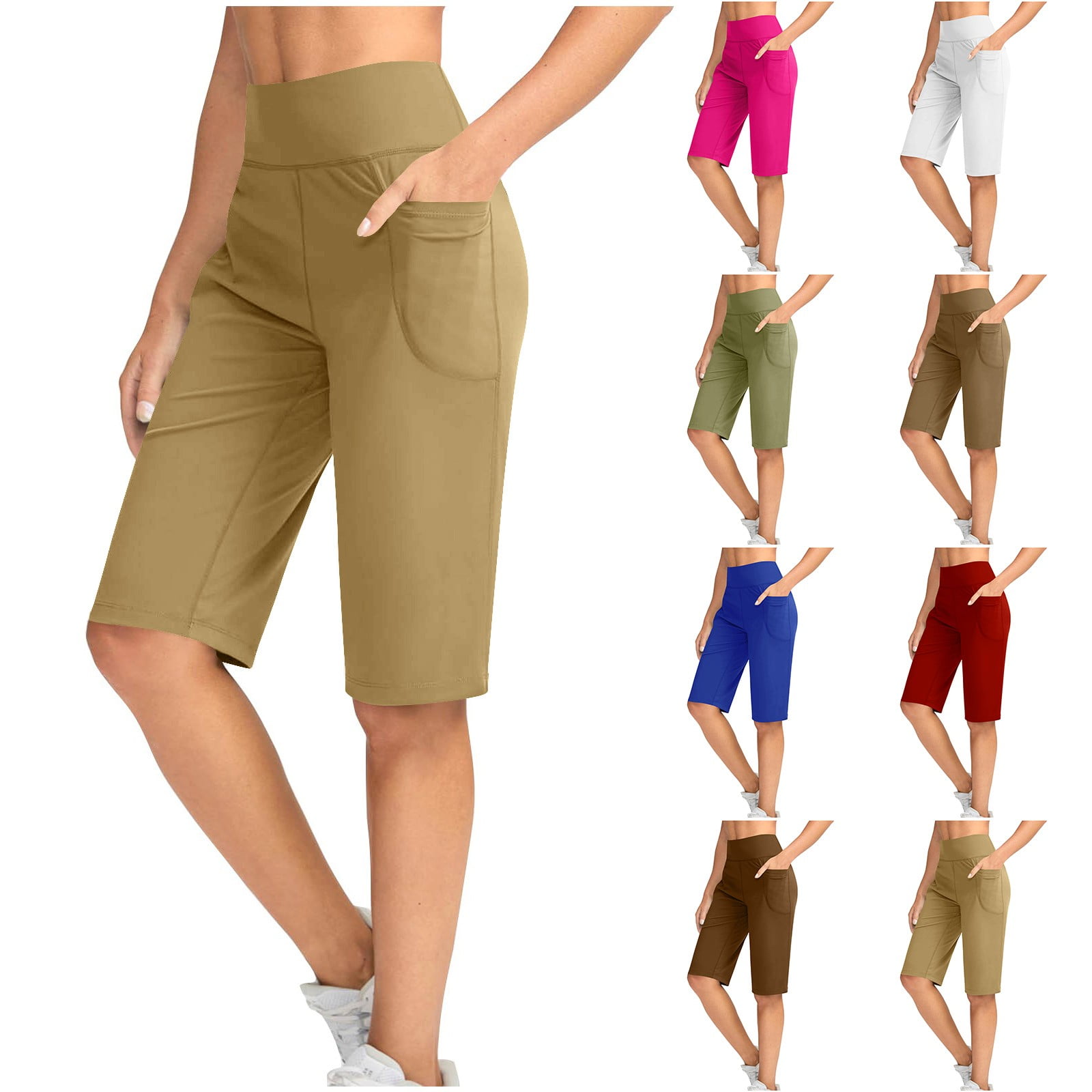 TAGOLD Women's Summer Athletic Shorts Pants,Casual Plus Size Short ...