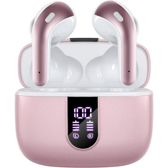 Bluetooth Headphones True Wireless Earbuds, LED Power Display Earphones ...