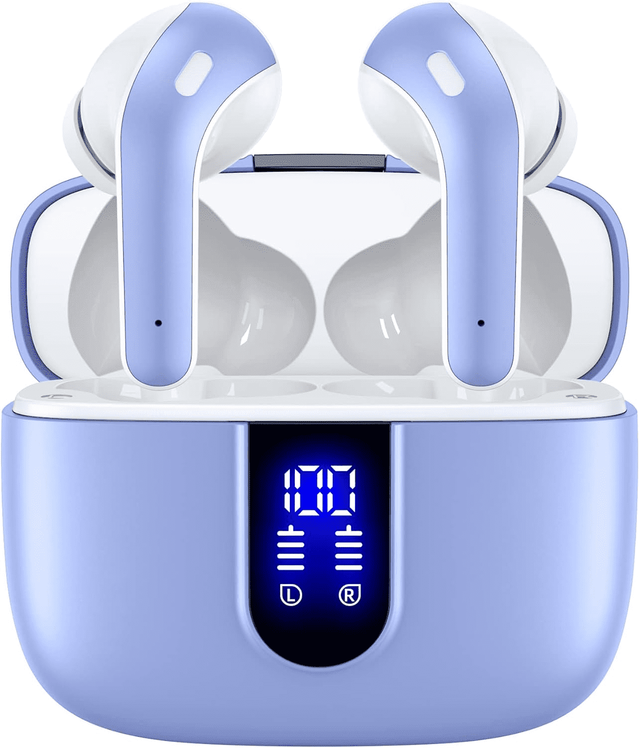 TAGRY Bluetooth Headphones True Wireless Earbuds 60H Playback LED Power ...